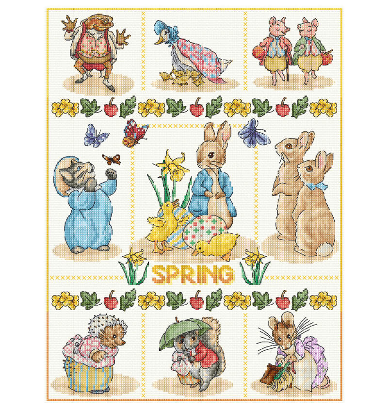 Peter Rabbit Cross Stitch Collection - Stitch Beatrix Potter Designs